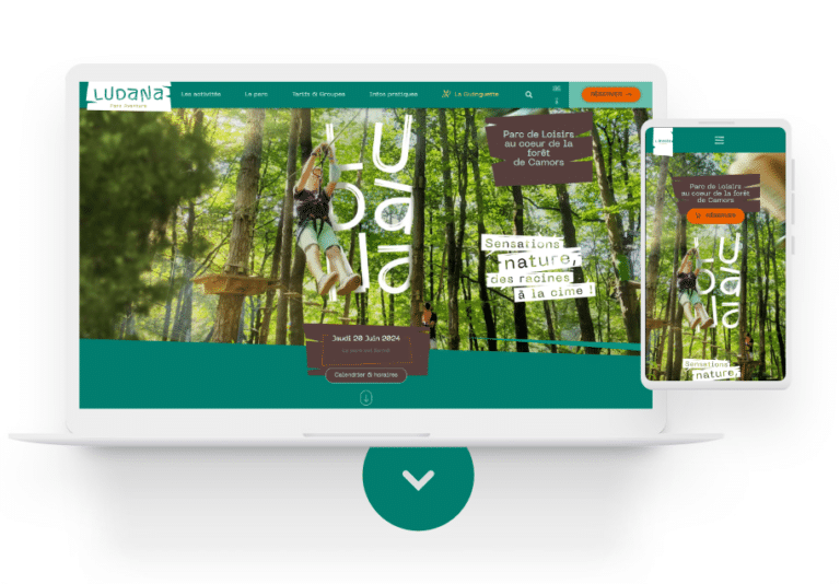 Refonte graphique du site internet d'un parc d'accrobranche breton